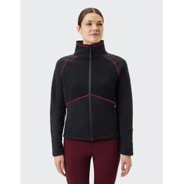 Fleecejacke Hot Sportswear, Damen, Gr. 36, grau (anthrazit), Obermaterial: 65% Polyester, 35% Baumwolle, Jacken