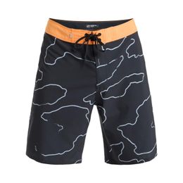 Boardshorts Quiksilver "Highline Straight Leg 19"", Herren, Gr. 28(XS), schwarz camostrokes, 88% Polyester, 12% Elasthan, Hosen