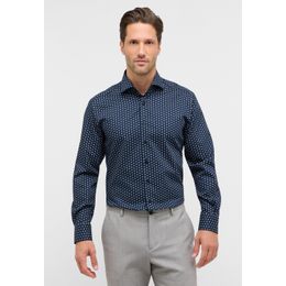 Langarmhemd Eterna "MODERN FIT", Herren, Gr. 40, Normalgrößen, navy, 100% Baumwolle, tailliert, Manschette, Hemden, NON IRON (bügelfrei)