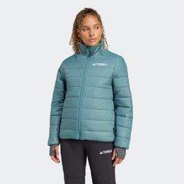 Outdoorjacke adidas terrex "W MT ESS PAD J", Damen, Gr. XL, preloved teal, Obermaterial: 100% Polyamid, Jacken