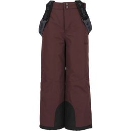 Skihose ZIGZAG "Provo", M&auml;dchen, Gr. 104, EURO-Gr&ouml;&szlig;en, braun (dunkelbraun), 100% Polyester, unifarben, lang, Hosen Skihose, mit 10.000 mm Wassers&auml;ule