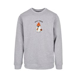 Sweatshirt F4NT4STIC "Boo Crew Cool Geist Halloween", Damen, Gr. XL, erdgrau, Obermaterial: 50% Baumwolle, 50% Polyester, regular fit, Rundhals, ohne Bündchen, Sweatshirts, Premium Qualität