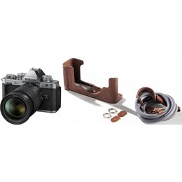 Nikon Zf + 24-70mm f4 S silber + SmallRig Lederetui