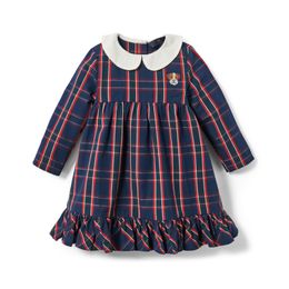 Tchibo - Baby-Webkleid - Mädchen - Gr. 110/116 - dunkelgrün/kariert