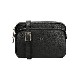 Wojas Leder-Umhängetasche in Schwarz - (B)18 x (H)13 x (T)6,5 cm - 24% | Damen-taschen