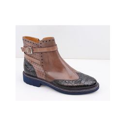 Melvin & Hamilton MELVIN & HAMILTON Leder-Boots "Selina 25" in Beige/ Schwarz - 43% | Größe 38 | Damen-stiefel