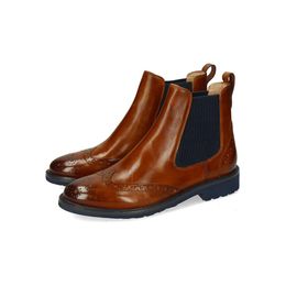 Melvin & Hamilton MELVIN & HAMILTON Leder-Chelsea-Boots "Selina 29" in Braun/ Dunkelblau - 45% | Größe 40 | Stiefeletten