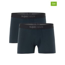 super.natural 2er-Set: Funktionsboxershorts in Dunkelblau - 45% | Größe L | Herren-sportunterwaesche