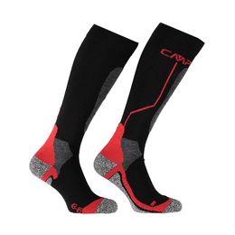 CMP Ski-/ Snowboardsocken in Schwarz/ Grau/ Rot - 16% | Größe 46-48 | Herren-sportausruestung