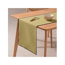 GAMUSI Tischläufer "Liso" in Grün - 43% | Größe 45x150 cm |