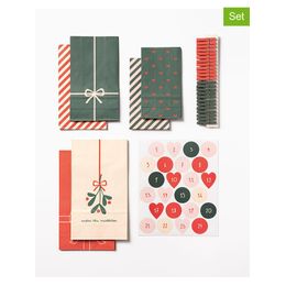 folia PAPER 72tlg. Adventskalender-Set "Bowtiful Christmas" in Grün/ Rot - 49% | Kinder-kreativspielzeug