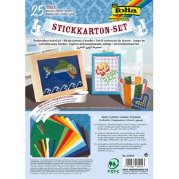 folia PAPER Stickkarton-Bastelset in Bunt - ab 3 Jahren - 27% | Schulzubehoer