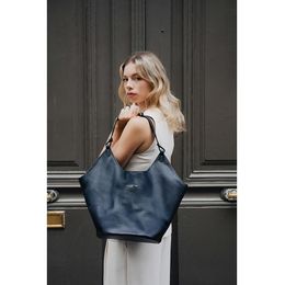 maison héritage PARIS Leder-Shopper "Cedro" in Schwarz - (B)52 x (H)36 x (T)21 cm - 69% | Damen-taschen