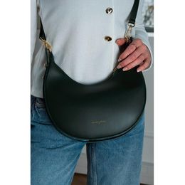 Victor & Hugo Paris Leder-Schultertasche "Bruna" in Dunkelgrün - (B)25 x (H)15 x (T)8,5 cm - 78% | Damen-taschen