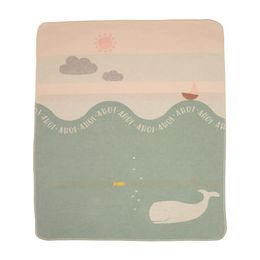 David Fussenegger Baby- & Kinderdecke "Juwel - Wal" in Beige/ Grün - 19% | Größe 90x70 cm | Decken