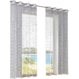 HEINE HOME Dekostore in Weiß - 60% | Größe 225x135 cm | Gardinen-vorhaenge