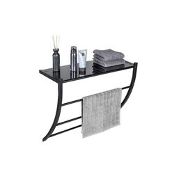 Wenko Wandregal "Tarderia" in Schwarz - (B)56 x (H)46 x (T)21,5 cm - 32% | Regale