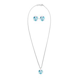 Elli Schmuckset 'Herz' Damen Gr&ouml;&szlig;e One Size hellblau / silber