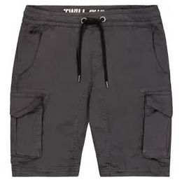 Sweatshorts Alpha Industries "Cotton Twill Jogger Short", Herren, Gr. L, Normalgrößen, grau (vintage grau), Obermaterial: 98% Baumwolle, 2% Elastan, Hosen