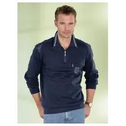 Classic Dog Langarm-Poloshirt CLASSIC "Sweatshirt", Herren, Gr. 44/46, blau (marine), 100% Baumwolle, unifarben, ohne Ausschnitt, Shirts
