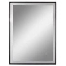 Paco Home Wandleuchte "JENNY", schwarz, H: 5cm, Leuchten, Beleuchteter Spiegel LED Backlight Badspiegel Touch- Rechteckig IP44, LED Badleuchte Spiegel mit Beleuchtung