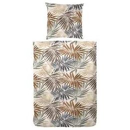 Bettwäsche Primera "Mako-Satin Bettwäsche Boho", blau, B/L: 135cm x 200cm, 1 Stk., 1 Stk., Mako-Satin, B/L: 80cm x 80cm, 2 Stk., Mako-Satin, Obermaterial: 100% Baumwolle, Bettwäsche, im natürlichen Boho Style
