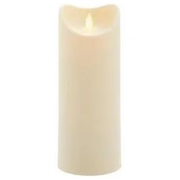 IC HOME LED Dekolicht "LED-Kerze für aussen, Weihnachtsdeko", beige (cremefarben), Ø 8,9cm H: 22,8cm, 1 Stk., Leuchten, mit beweglicher Flamme, Ø ca. 8,9 cm, LED-Outdoor Kerze