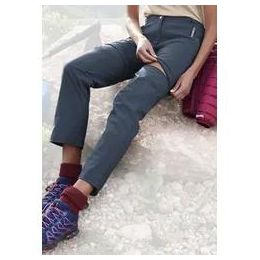 Trekkinghose Lascana ACTIVE, Damen, Gr. 34, N-Gr, blau (navy), Web, Obermaterial: 95% Polyamid, 5% Elasthan, unifarben, Hosen, mit Zip-off Beinen