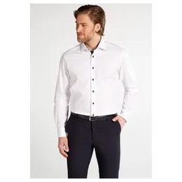 Langarmhemd Eterna "MODERN FIT", Herren, Gr. 45, Normalgrößen, weiß, 100% Baumwolle, tailliert, Manschette, Hemden, NON IRON (bügelfrei)