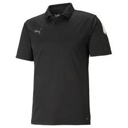 Poloshirt Puma "TEAMLIGA SIDELINE POLO", Herren, Gr. L, schwarz-weiß (Puma schwarz, Puma weiß), Interlock, Obermaterial: 100% Polyester, unifarben, regular fit normal, Shirts
