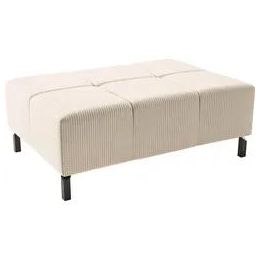 Hockerbank Inosign "Ancona New", beige (natur), B:107cm H:43cm T:71cm, : 88% Polyester, 12% Polyacryl, Hocker, passend zum Ecksofa "Ancona New", auch in Easy care-Bezug