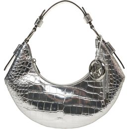 Michael Kors Hobo Bags - Handbag in croco effect - Gr. unisize - in Silber - f&uuml;r Damen
