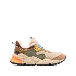 Flower Mountain Low-Top Sneaker - Textured Shearling And Suede Sneakers - Gr. 39 (EU) - in Beige - f&uuml;r Damen