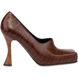 Moschino Hohe Schuhe - With Heel Brown - Gr. 38,5 (EU) - in Braun - f&uuml;r Damen