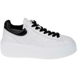 Hogan Low-Top Sneaker - Flat Shoes D Bianco Nero - Gr. 40 (EU) - in Schwarz - f&uuml;r Damen