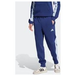 Sporthose Adidas SPORTSWEAR "M ESS CB PT", Herren, Gr. M, N-Gr, blau (dunkelblau), Obermaterial: 55% Baumwolle, 36% Polyester, 9% Viskose, Hosen, Essentials Sporthose mit Retro Style