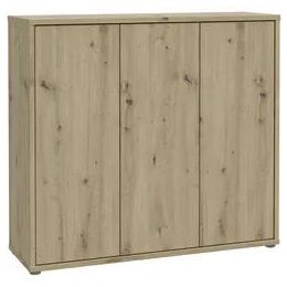 Schuhschrank FORTE "Alice Springs", braun (artisan eiche), B:109,2cm H:99,1cm T:34,9cm, Spanplatte, Schränke, Stauraumschrank, Mehrzweckschrank, grifflose Front, Push to open