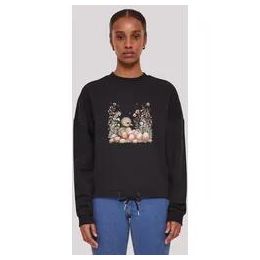 Sweatshirt F4NT4STIC "Ente Ostereier Blumen Küken", Damen, Gr. M, schwarz, Obermaterial: 65% Baumwolle, 35% Polyester, oversize, Rundhals, ohne Bündchen, Sweatshirts, Premium Qualität