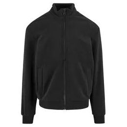 Allwetterjacke Urban Classics "Urban Classics Colour Block Polar Fleece Jacket", Herren, Gr. XL, schwarz (schwarz, schwarz), 94% Polyester, 6% Elasthan, mehrfarbig, normal, amerikanischer Ausschnitt, Jacken