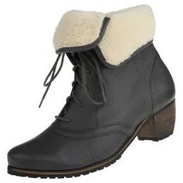 Stiefelette Natural Feet "Ista", Damen, Gr. 39, grau (anthrazit), Leder, Schuhe, aus echtem Hirschleder