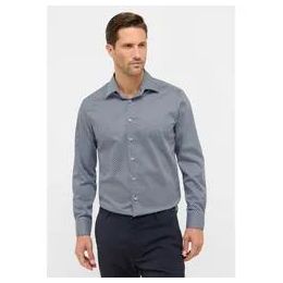 Langarmhemd Eterna "MODERN FIT", Herren, Gr. 43, Normalgrößen, navy, Twill, 100% Baumwolle, tailliert, Manschette, Hemden, NON IRON (bügelfrei)