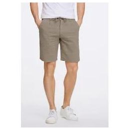 Shorts Junk De Luxe "Junk De Luxe Leinenshorts", Herren, Gr. L, army, Obermaterial: 55% Baumwolle, 45% Leinen, relaxed fit, Hosen