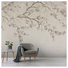Fototapete Art for the home "Blütenpfad", naturel, H:2,8m L:2,8m, Vlies, Tapeten, Design Tapeten