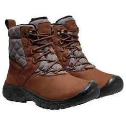 Winterstiefel Keen "GRETA BOOT II WP", Damen, Gr. 41, bison, Leder, Textil, Schuhe, Snowboots, Winterboots, Winterschuhe, wasserdicht, gefüttert