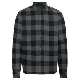 Flanellhemd Blend "BHBUSTER SHIRT", Herren, Gr. 3XL, N-Gr, schwarz, Web, Obermaterial: 100% Baumwolle, kariert, regular fit Po-bedeckend, 2-Knopf-Manschette, Hemden