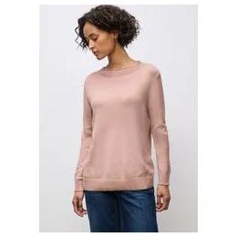 Strickpullover Street One, Damen, Gr. 38, faded rose meliert, Strick, Obermaterial: 30% Polyester, 27% Polyacryl, 23% Polyamid, 20% Viskose, meliert, regular fit normal, ohne Ausschnitt, Rollkante, Pullover, mit feiner Rollkante
