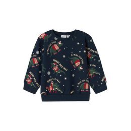 name it Sweatshirt 'NMMROKA' Jungen Größe 116 ecru / navy / dunkelgrün / rot