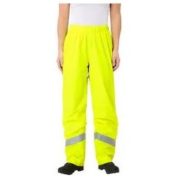 Regenhose Vaude "WOMEN'S LUMINUM RAIN PANTS", Damen, Gr. 44, N-Gr, gelb (neon gelb), Obermaterial: 100% Polyester. Futter: 100% Polyester, Hosen, Wasserdicht