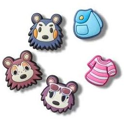 Schuhanstecker Crocs "JibbitzTM Animal Crossing", Kinder, bunt, PVC, Schuhzubehör, Anstecker mit Animal Crossing Motiven
