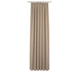 Vorhang ADAM "Uni Collection", braun (hellbraun, produkt erfüllt die vorgaben zum brennverhalten für frankreich), B:142cm H:195cm, Jacquard, Baumwolle (Bio-Baumwolle), Gardinen, aus 100% Bio-Baumwolle